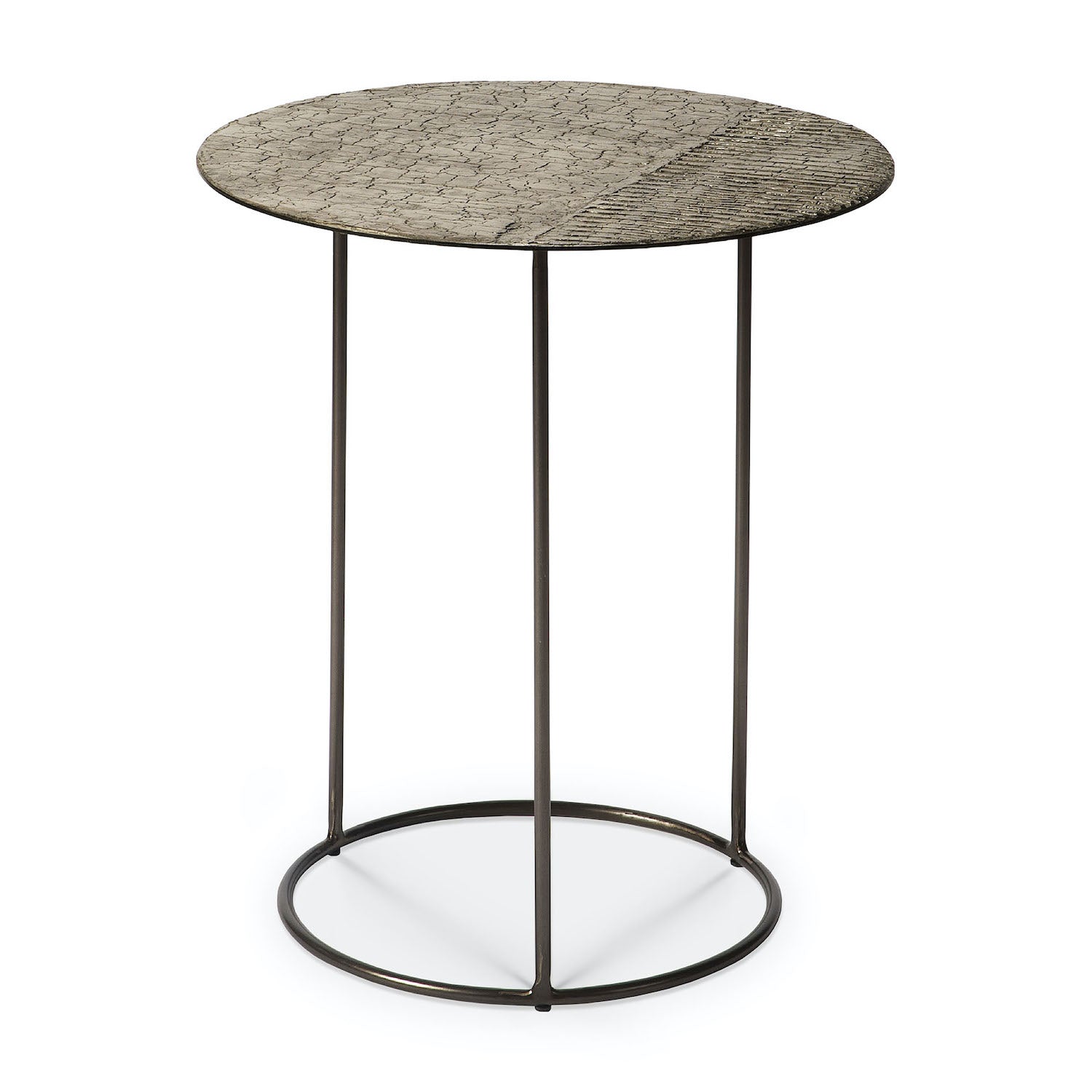 Celeste Side Table - Lava Linear - Taupe – Beautiful Mess Home & Garden